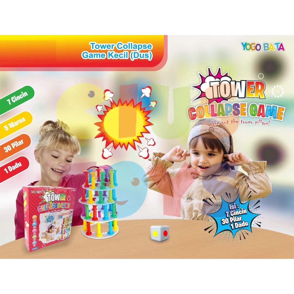 Newest Kids Toys Family Game Tower Collapse Game 4 Levels 30 Pillars ...