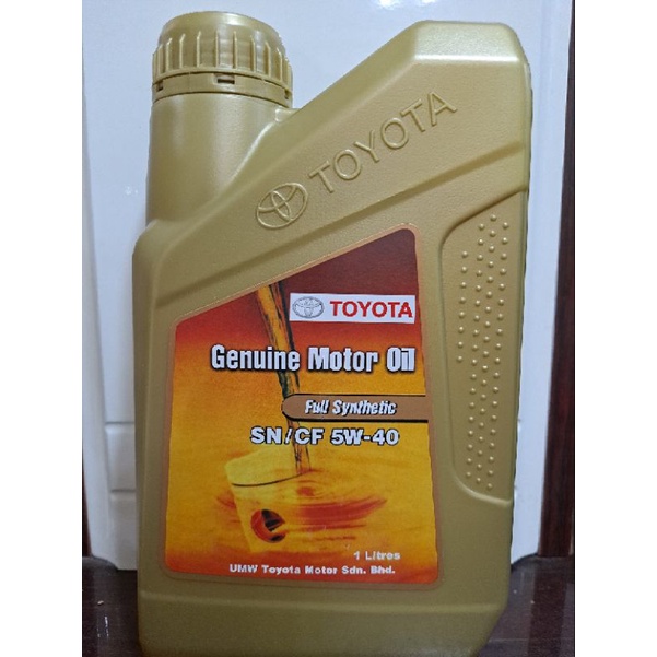 Toyota Genuine Motor Oil Full Synthetic SN/CF 5W40 | Shopee Philippines