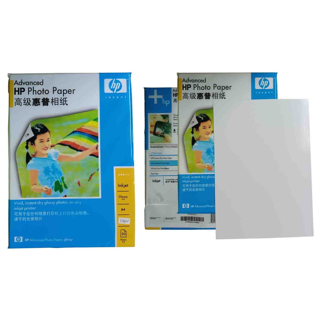 HP A4 Photo Paper 210g/m² (Works on all Inkjet Printers) | Shopee ...