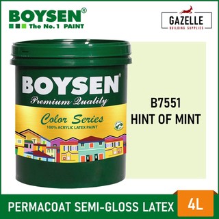 Boysen Color Series Permacoat Semi-Gloss Acrylic Latex Paint 4L 10 ...