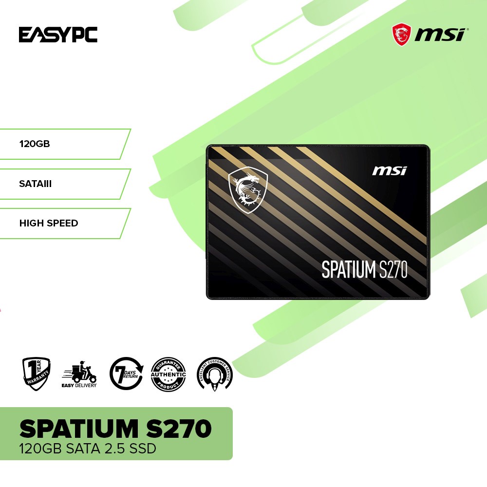 EasyPC | MSI Spatium S270 120GB / 240GB HIGH SPEED SATA 2.5 SSD ...