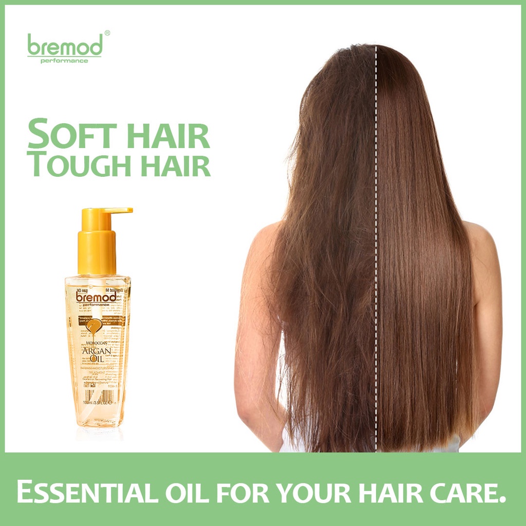 Bremod Hair Serum Vitamin E Argan Oil Serum Good for Dry Frizzy Damaged ...