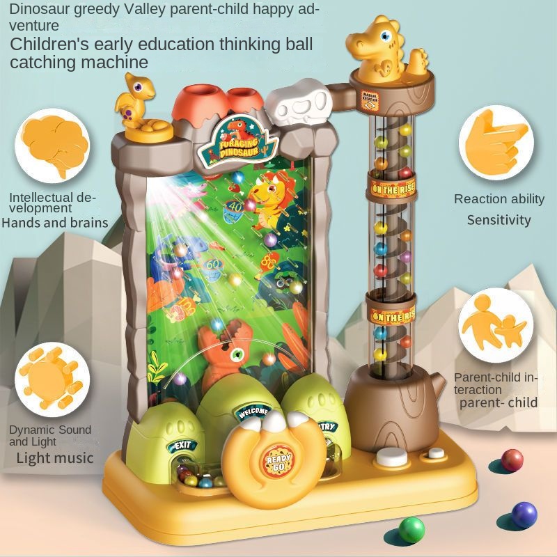 [Ready Stock] Dinosaur Pinball Machine Catching Game Stall Tabletop ...