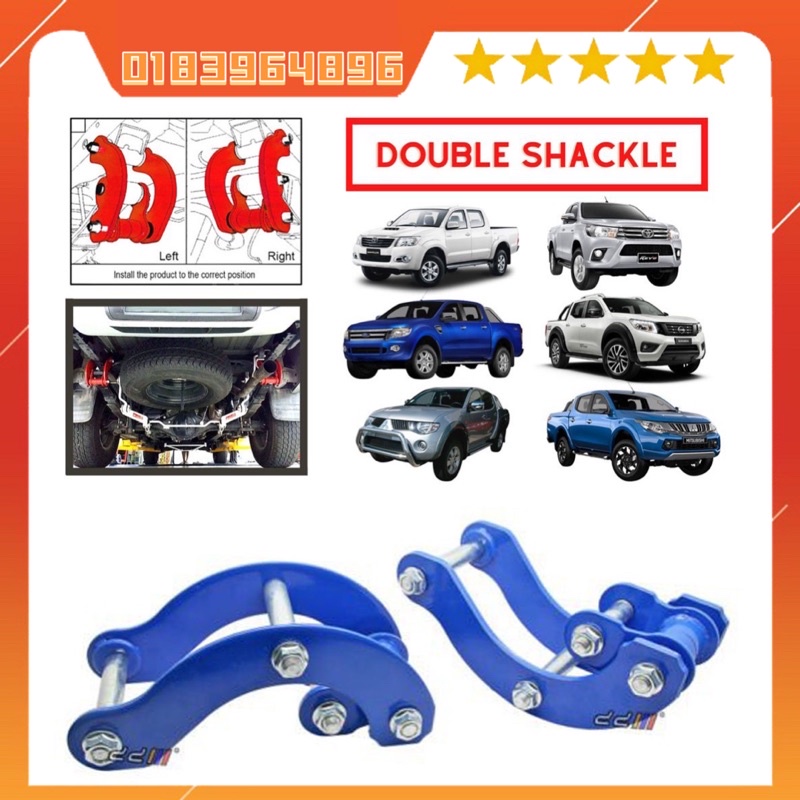 Double Shackle Rear Suspension Spring 4x4 Toyota Hilux Vigo Revo Nissan ...