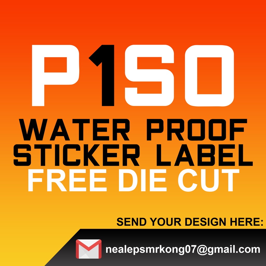 STICKER LABEL WATER PROOF FREE DIE CUT | Shopee Philippines