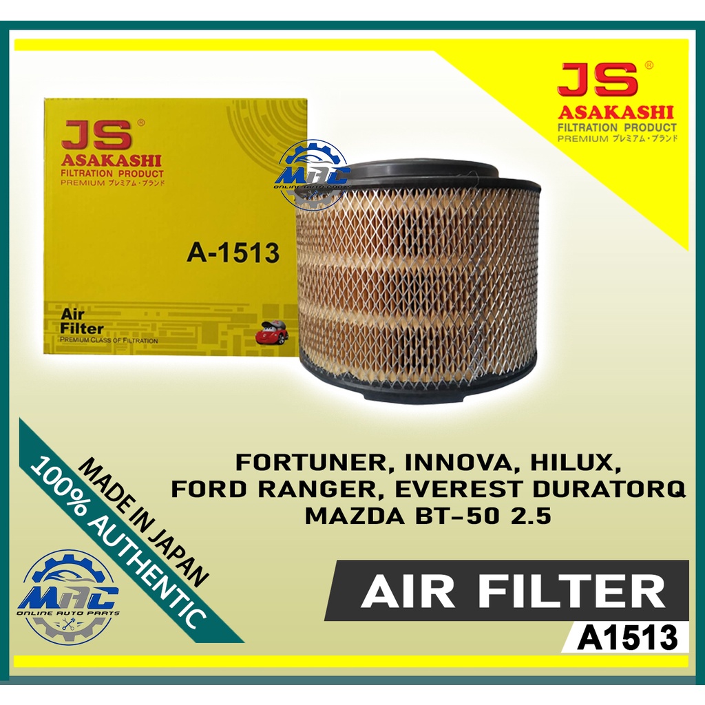 JS Air filter A1513 for Toyota Fortuner, Innova, Hilux, Ford Ranger ...