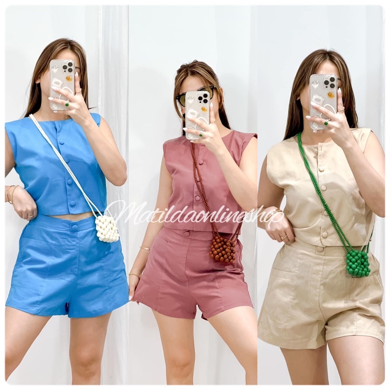 STORMI LINEN TERNO TOP & SHORTS |small- semi large| matilda.clothing ...