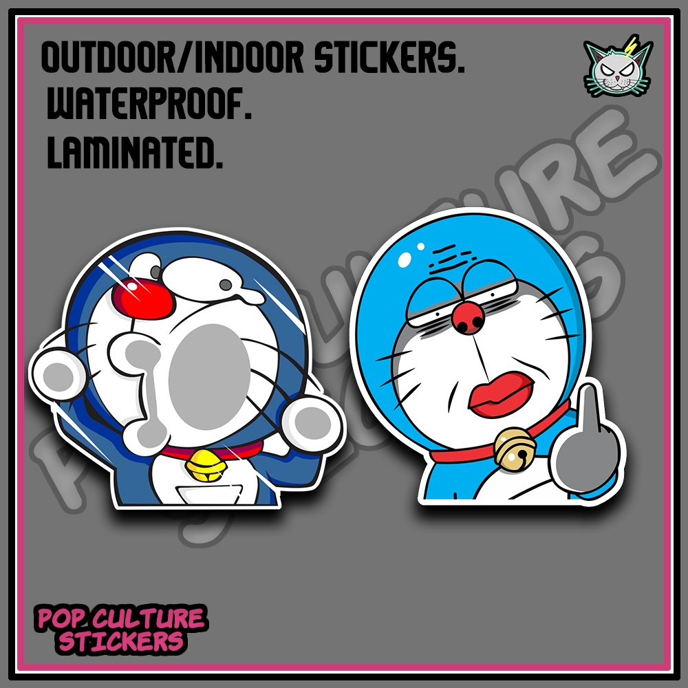GLASSHIT STICKER - DORAEMON WATERPROOF VINYL STICKER 2PCS per order ...
