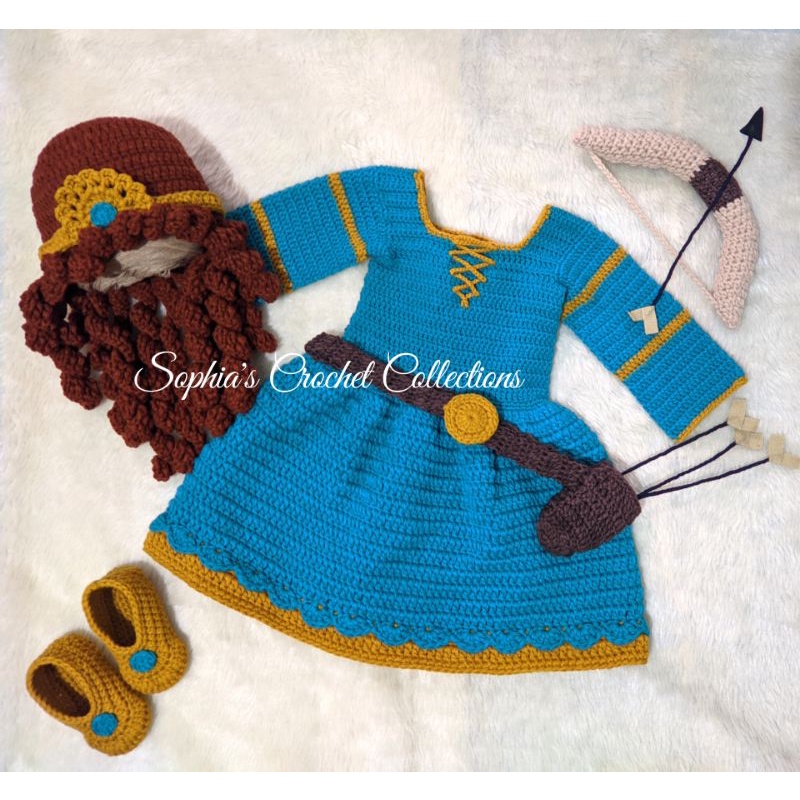CROCHET MERIDA COSTUME (DISNEY PRINCESS FROM BRAVE) | Shopee Philippines