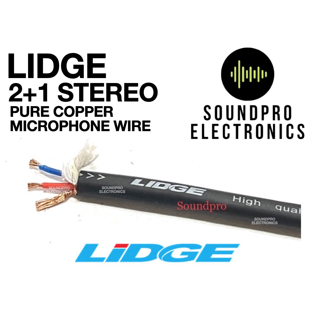 LIDGE (2+1) Stereo Microphone Wire Pure Copper | Shopee Philippines