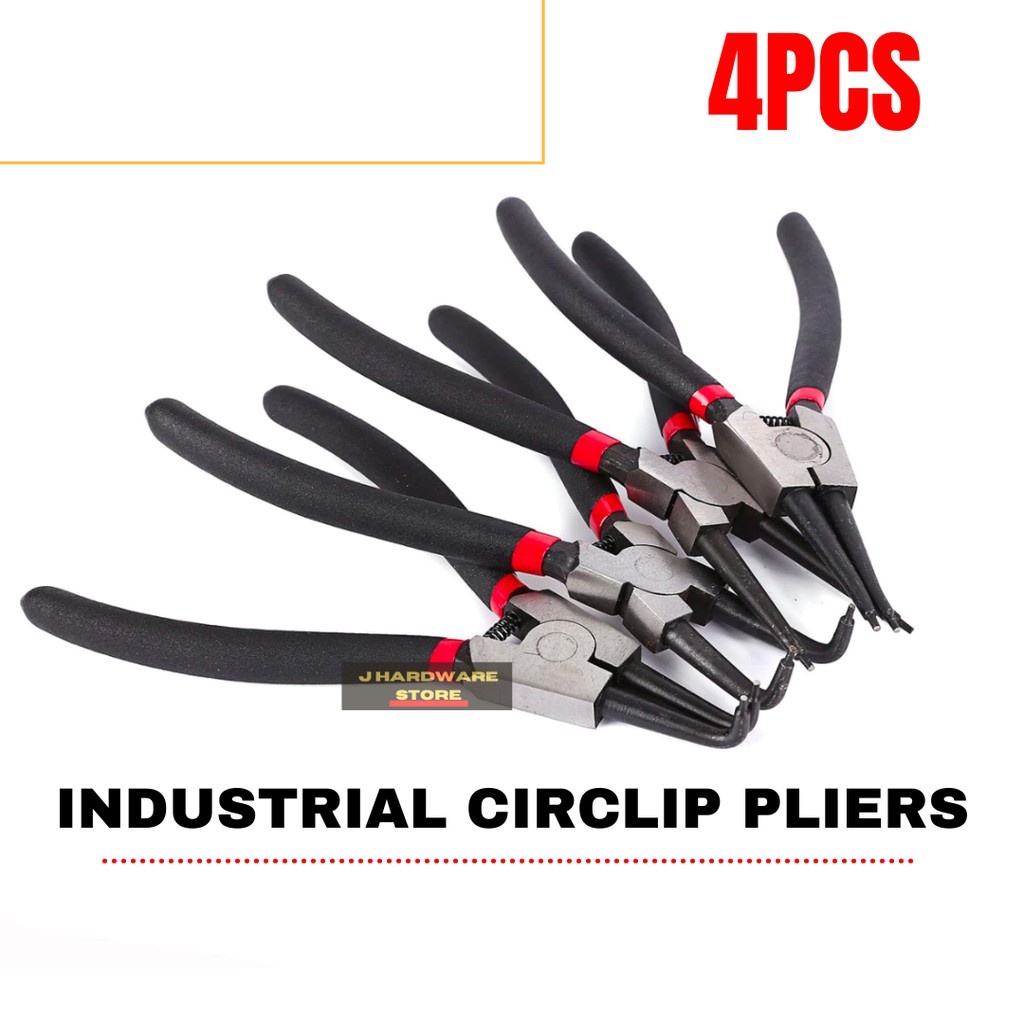 Arrow 4pcs Industrial Circlip pliers set Curved Straight Tip ...