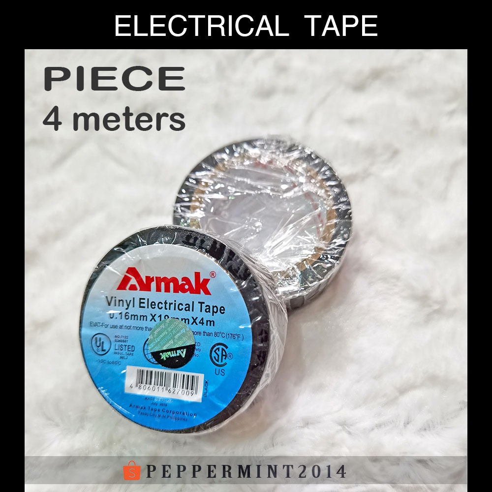 BLACK SMALL 4meters 100% Original Authentic Armak Electrical Tape Vinyl ...