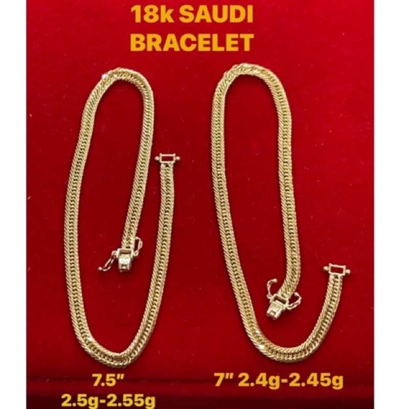 PAWNABLE 18K SAUDI GOLD TRIPLE LOCK MEN BRACELET | Shopee Philippines