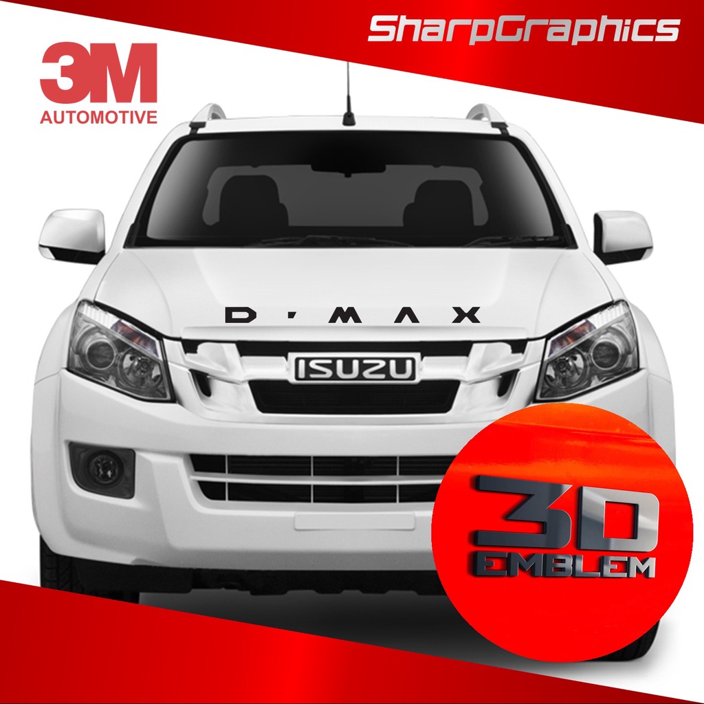 Isuzu DMAX D MAX Matte Glossy 3D Hood Emblem Set | Shopee Philippines