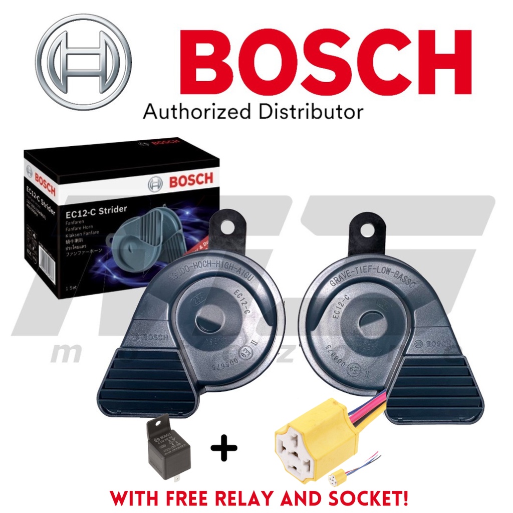 Bosch Horn Strider EC12-C 12volts WITH FREE RELAY AND SOCKET (100% Original & AUTHENTIC ...
