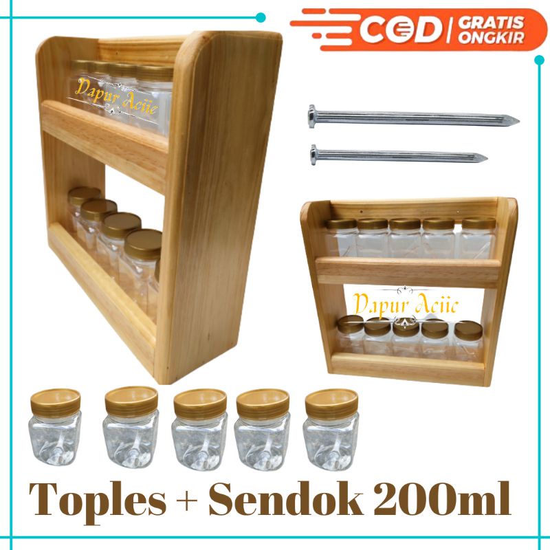 KAYU Multi-purpose Storage Box for 2 Stacking Kitchen Spice Rack ...