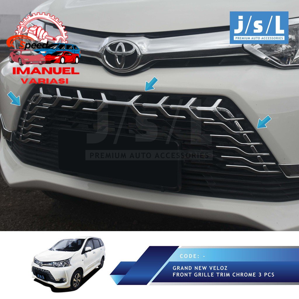 All New Avanza Veloz JSL Front Grill / Front Grill Radiator Chrome Trim ...