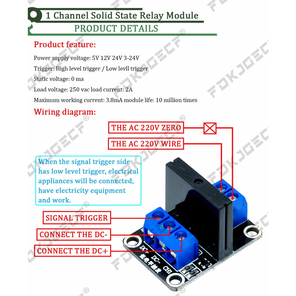 Low Level 5V 1/2/4/8 Channel Solid State Relay Module SSR G3MB-202P ...