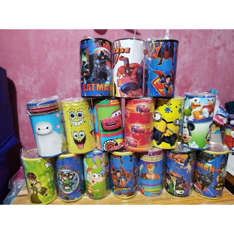 alkansya coins bank w/characters 6inches wholesale 15pcs | Shopee ...