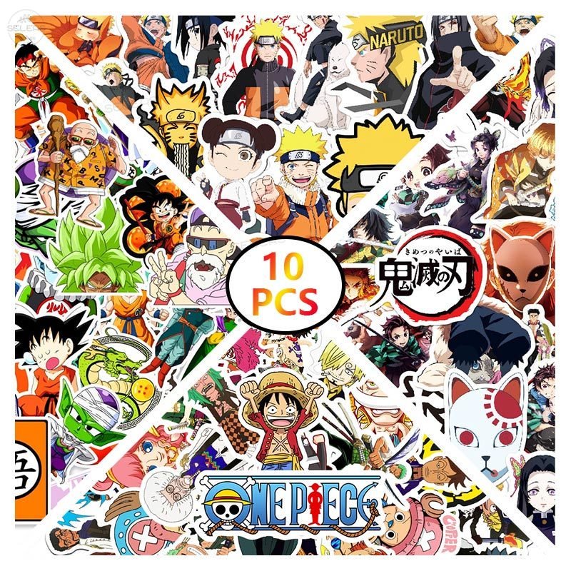 Anime Sticker Waterproof Stickers Set Sanrio Loopy One Piece Naruto ...