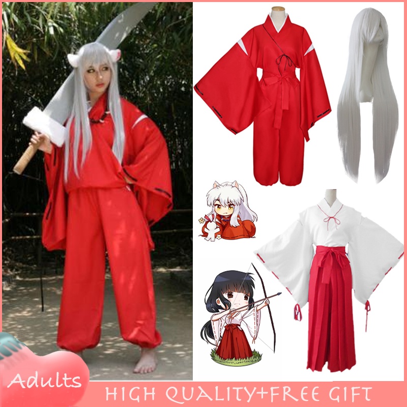 Anime Inuyasha Kikyo Cosplay Halloween Costume With Wig And Ears ...