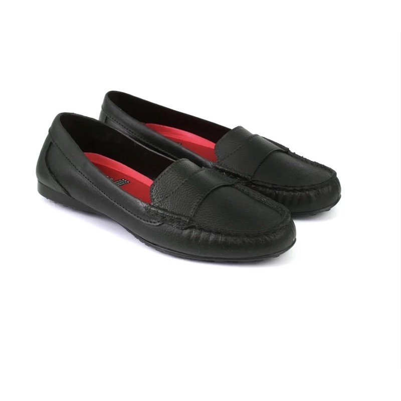 CARLY Easysoft Black Loafer Type Slip On Office Casual School Shoes for ...