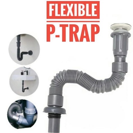 Lavatory Plastic P-TRAP 1-1/2" w/ FLIP FLOP BASIN WASTE+ | Shopee ...