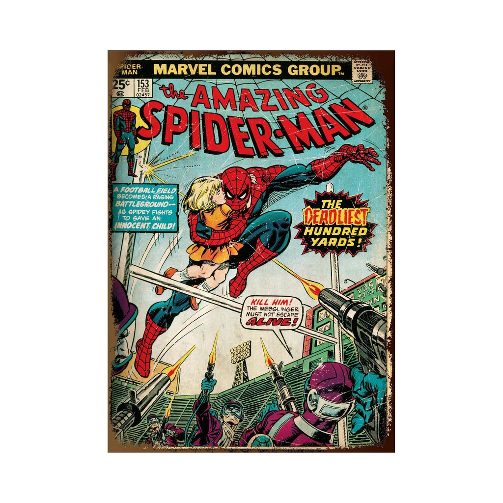 Marvel Superhero Spiderman Comic Poster Tin Sign Metal Plaque Wall ...