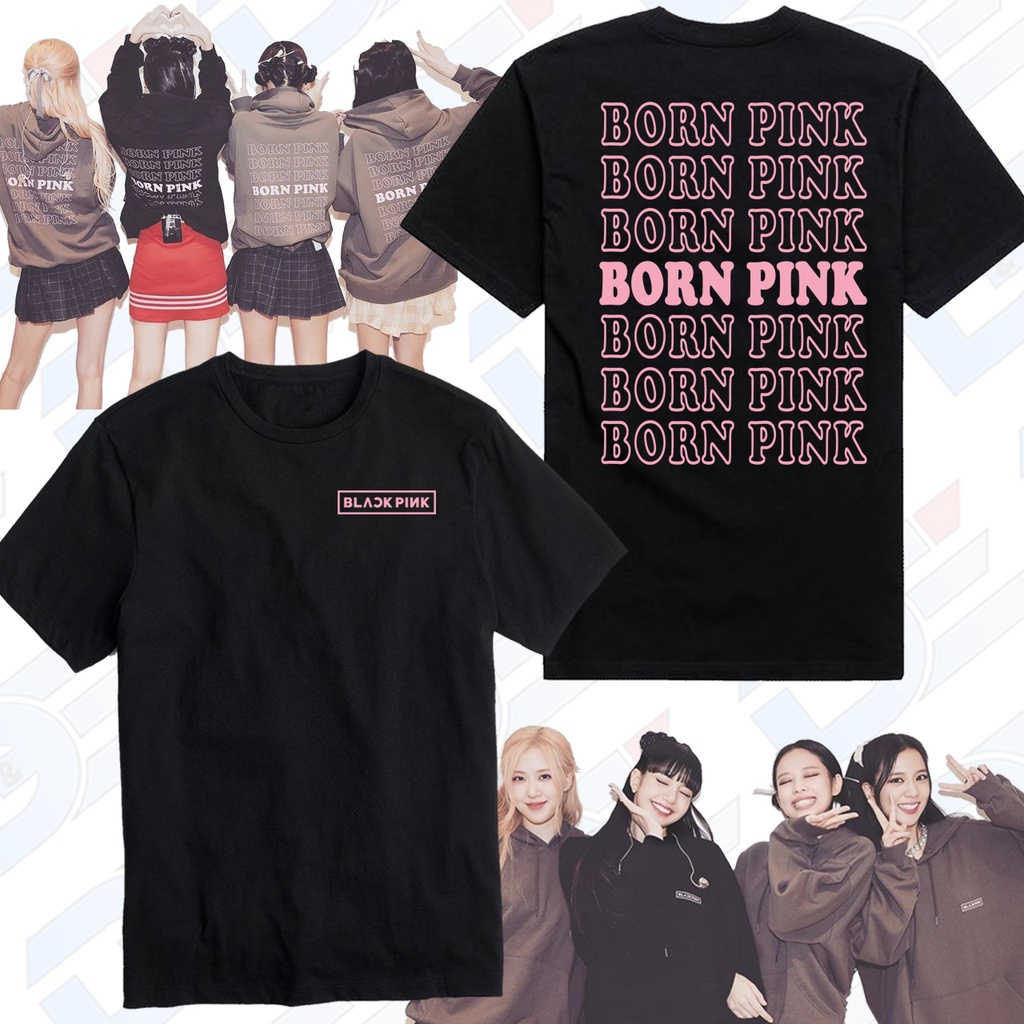 BORN PINK SHIRT/ BP FAN MADE SHIRT / BLKPNK / FRONT&BACK | Shopee ...