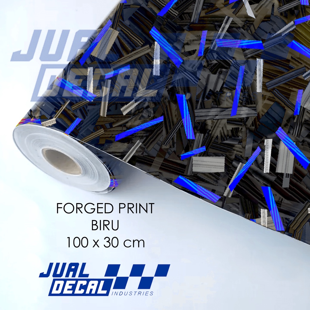 MERAH Carbon Forged Stickers In Red Blue, size 50 x 50cm And 100x30cm ...