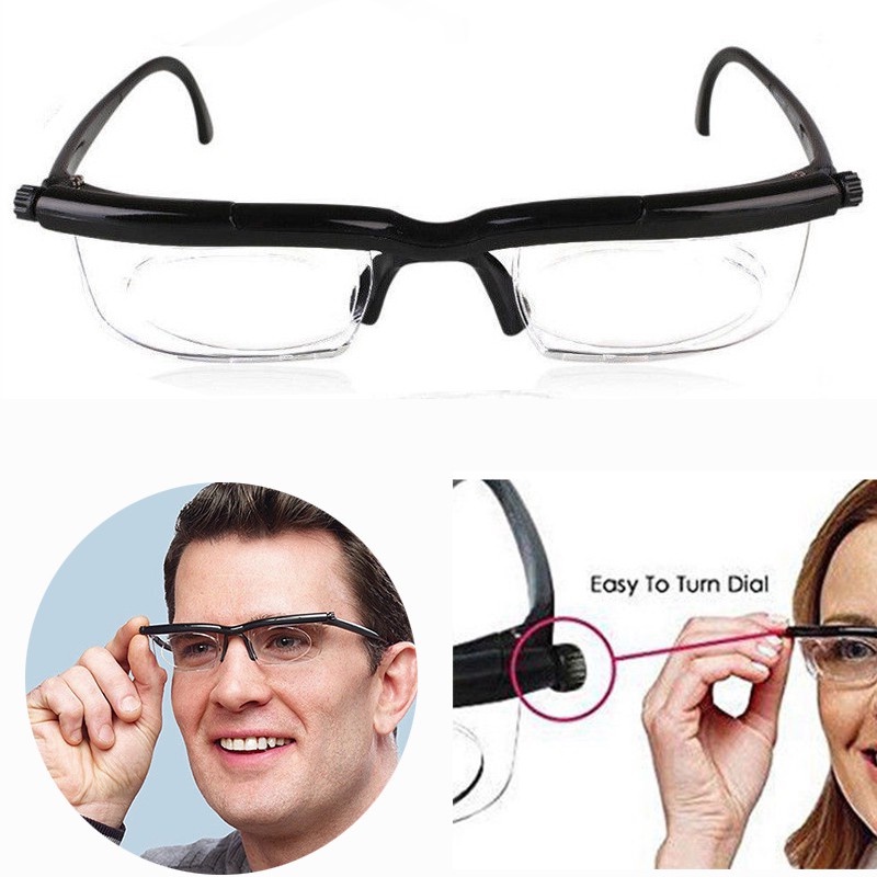 ADJUSTABLE DIAL READING GLASSES FOCUS FOR READING DISTANCE VISION ...