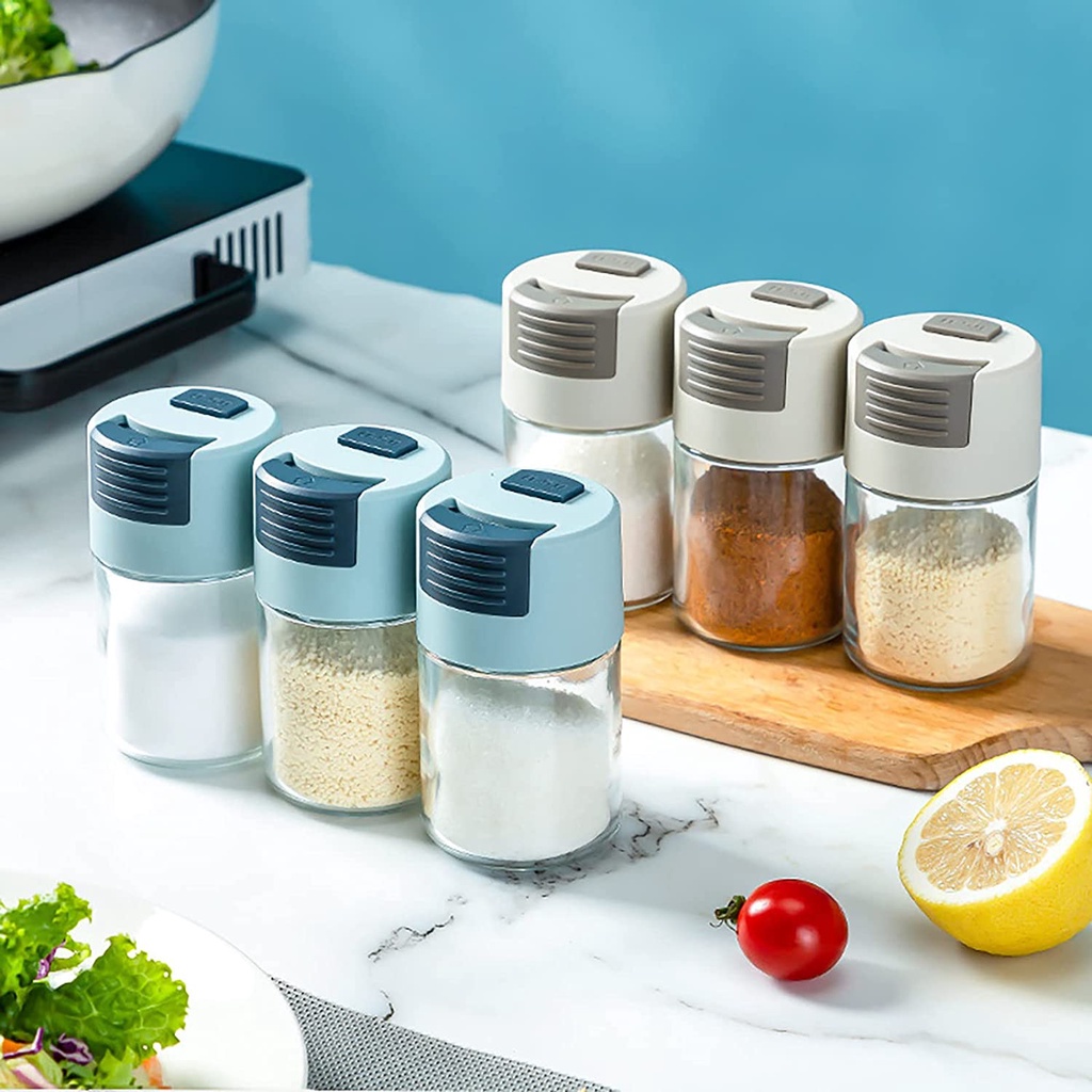 Lighting8 Adjustable Condiments Container Seasoning Bottle Salt Shaker ...