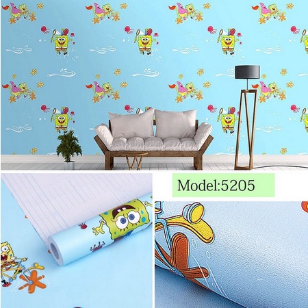 Gy- Spongebob Motif wall sticker Wallpaper per roll | Shopee Philippines
