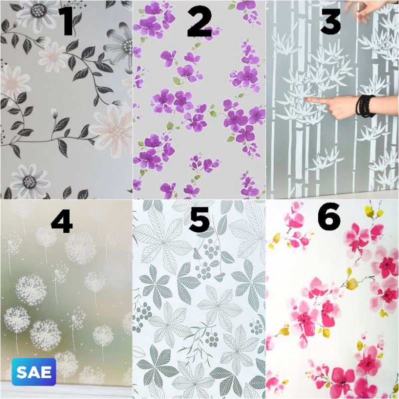 Premium Sandblast Home Window Glass Sticker Wallpaper, Not See Through ...