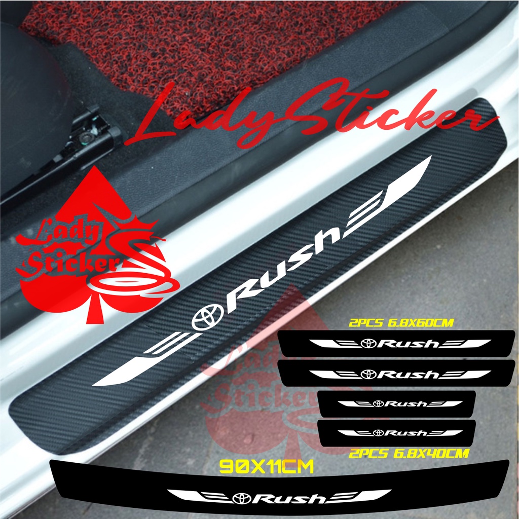 3d CARBON SILL PLATE CAR STICKER RUSH CARBON 3D BUMPER STEPPER TOYOTA ...