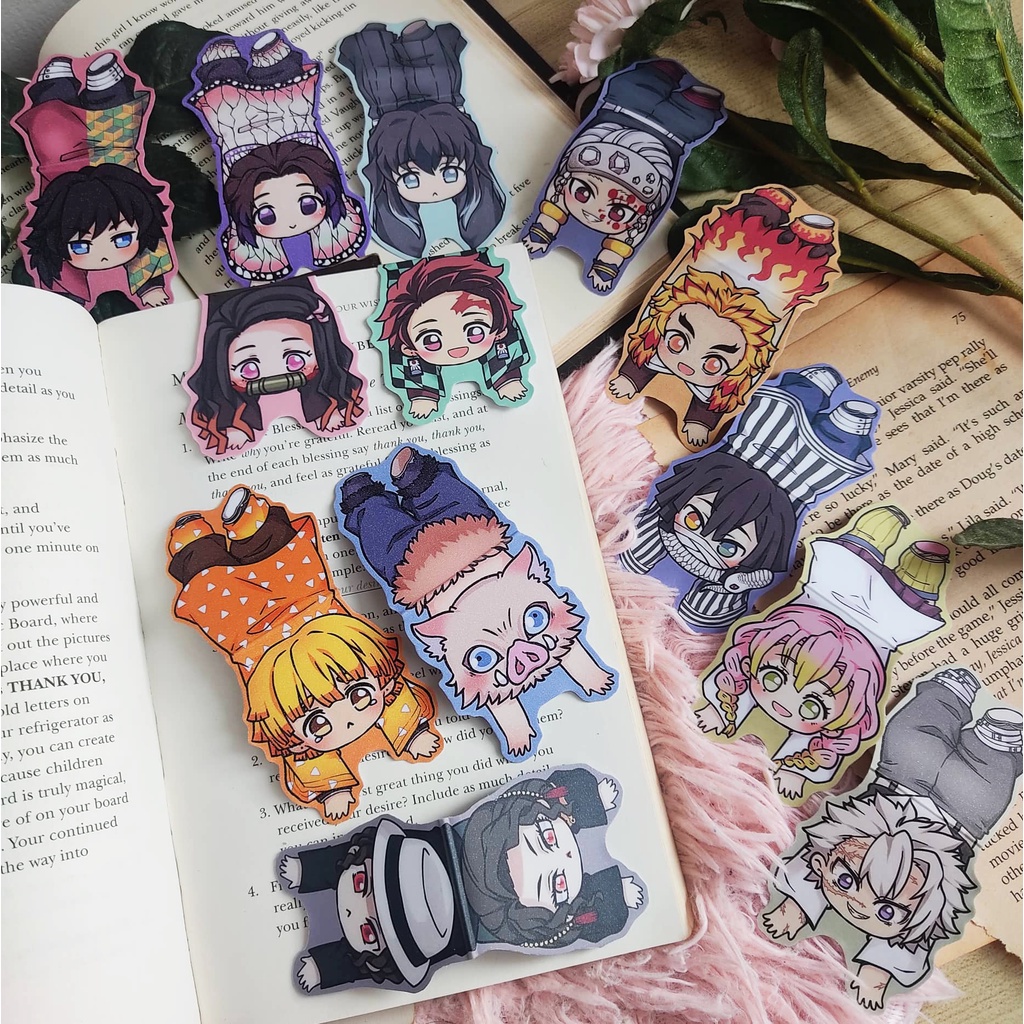 Kimetsu no Yaiba / Demon Slayer Chibi Magnetic Bookmarks | Shopee ...