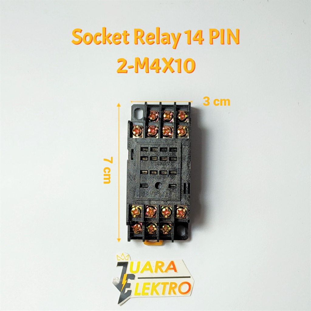 Relay Socket 14 PIN 2-M4X10 | PYF14A-E Relay Socket 14 Pin Feet ...