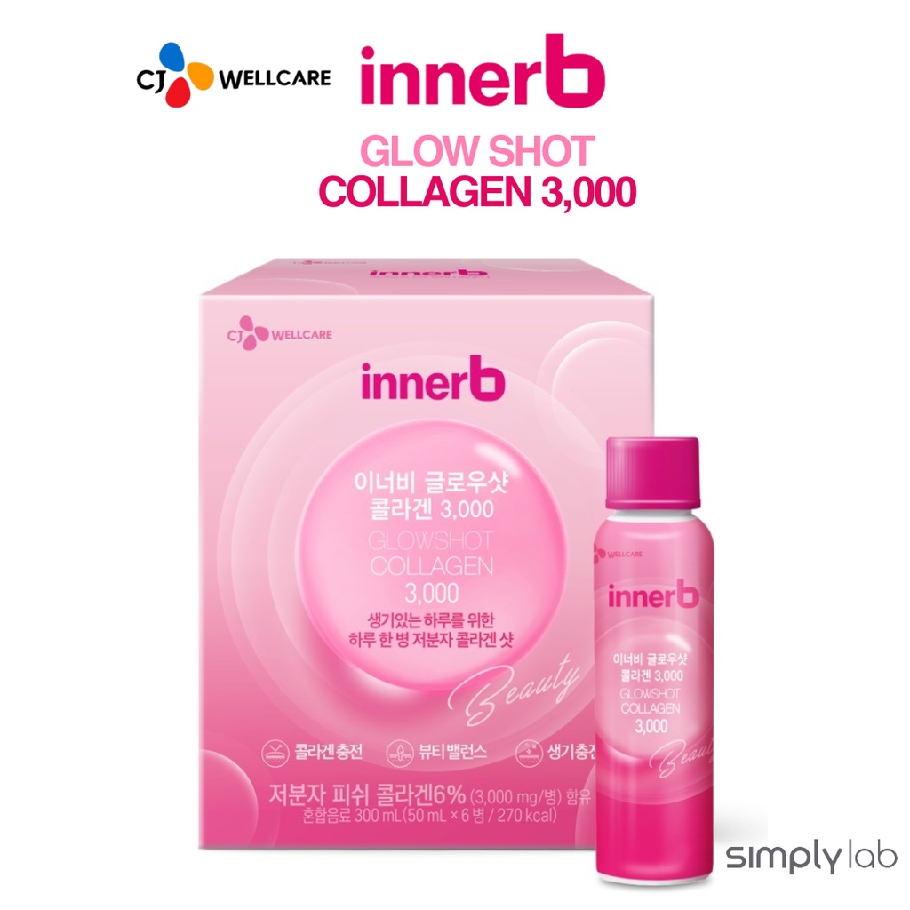 [CJ Innerb] Glowshot Collagen 3,000, Collagen Drink, 300ml(50ml x 6 ...