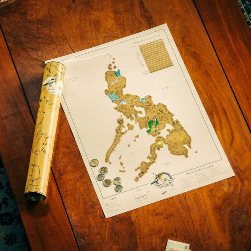 Philippines Scratch Map Travel Essentials | Shopee Philippines
