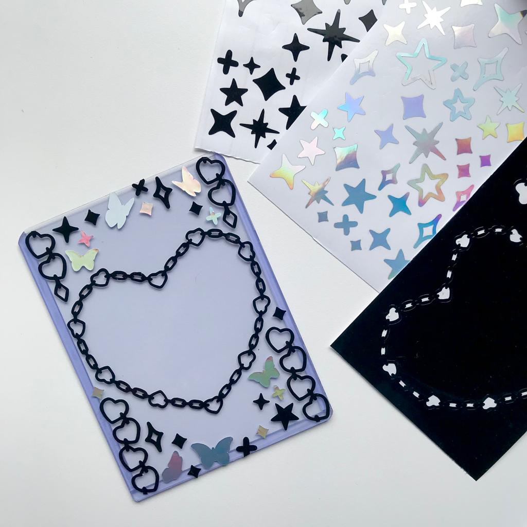 Heart frame sticker/ Heart frame sticker/ toploader deco | Shopee ...