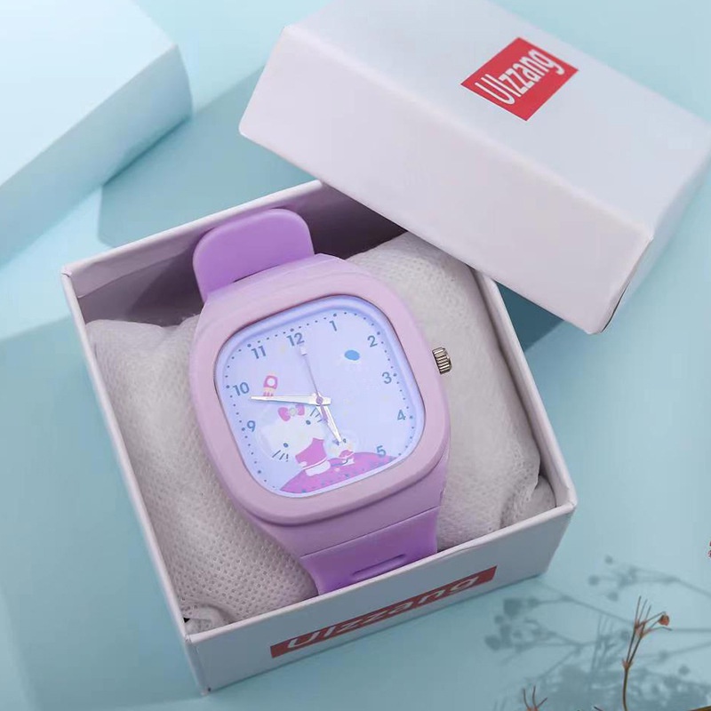 Kitty Children's Watch Small Fresh Luminous Jelly Cat Boys and Girls ...