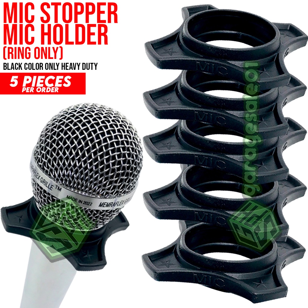 5PCS Mic Stopper/ Mic Holder Black Color (Ring Only) | Shopee Philippines