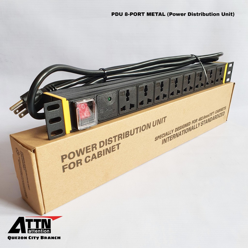 【Hot sale】Pdu 8-Port Metal (Power Distribution Unit 1U Size, 8 ...