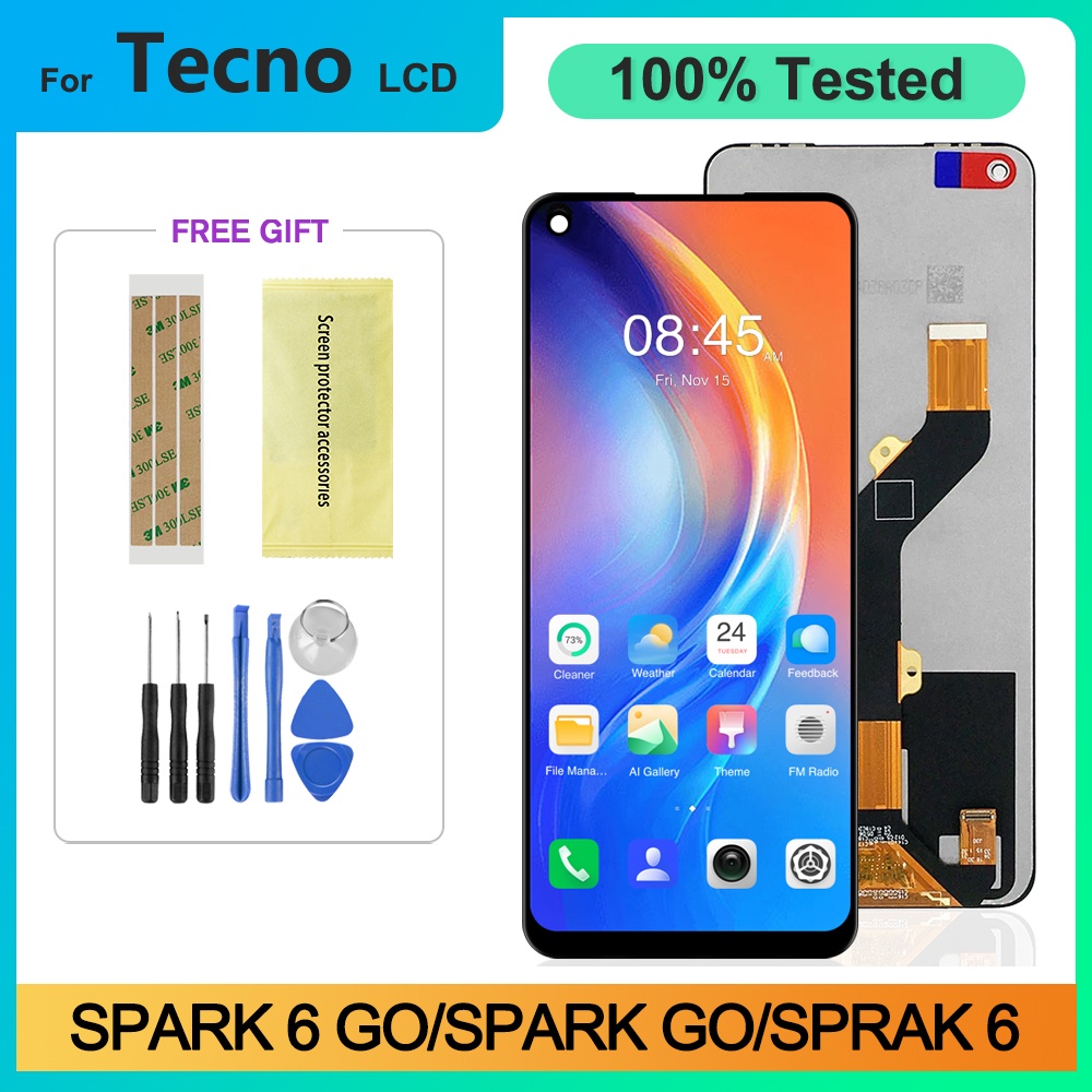 For Tecno Spark 6 Go/KE5j/KE5k/KE5/Spark 6/KE7/Sprak 6 Air/KE6/KE6j Lcd Display Touch Screen ...