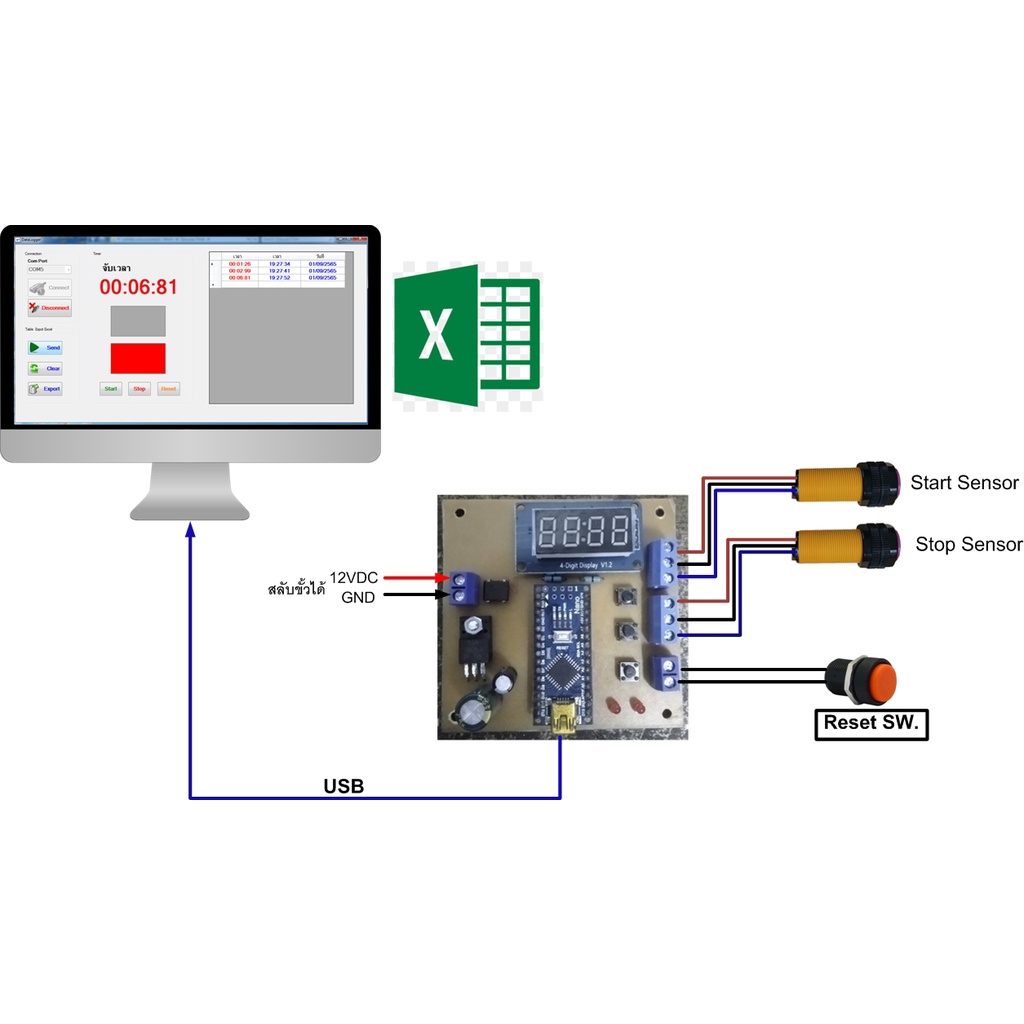 Universal Timer Board V.2 Can Connect To PC. Save The Value (Including ...