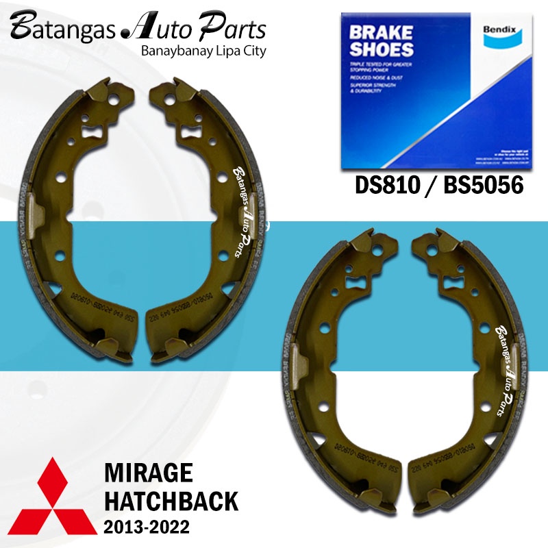 BENDIX BRAKE SHOE MITSUBISHI MIRAGE HATCHBACK 2013-2022 1SET 4PCS 0810 ...