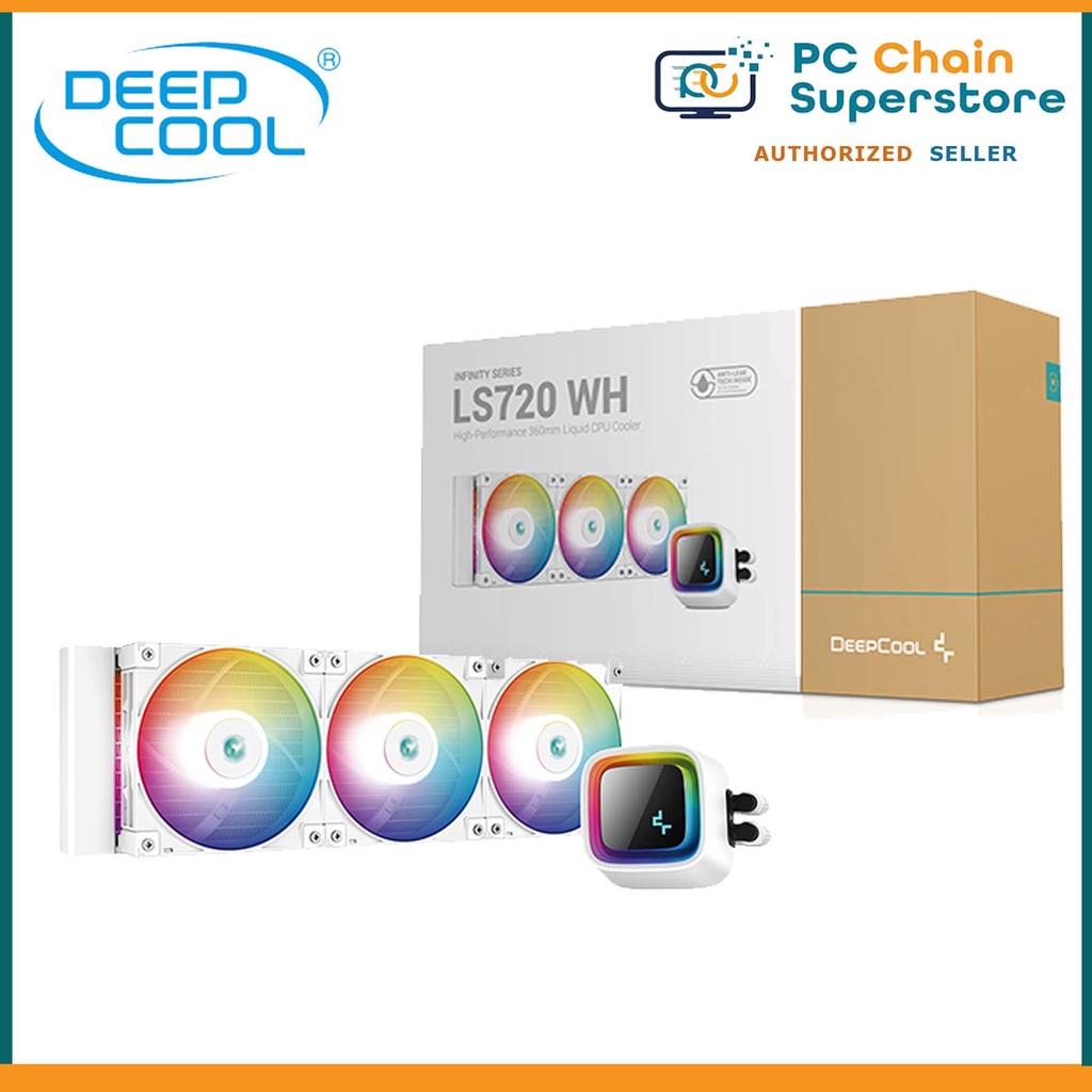 DeepCool LS720 WH 360mm White AIO Liquid ARGB CPU Cooler - Infinity ...