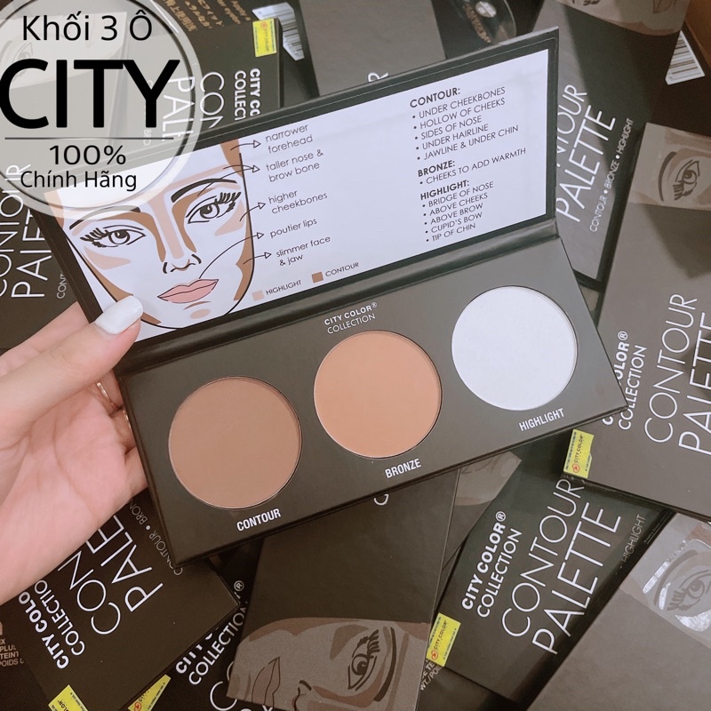 City Color Contour Effects 3-cell rectangular Contouring Powder 100g ...