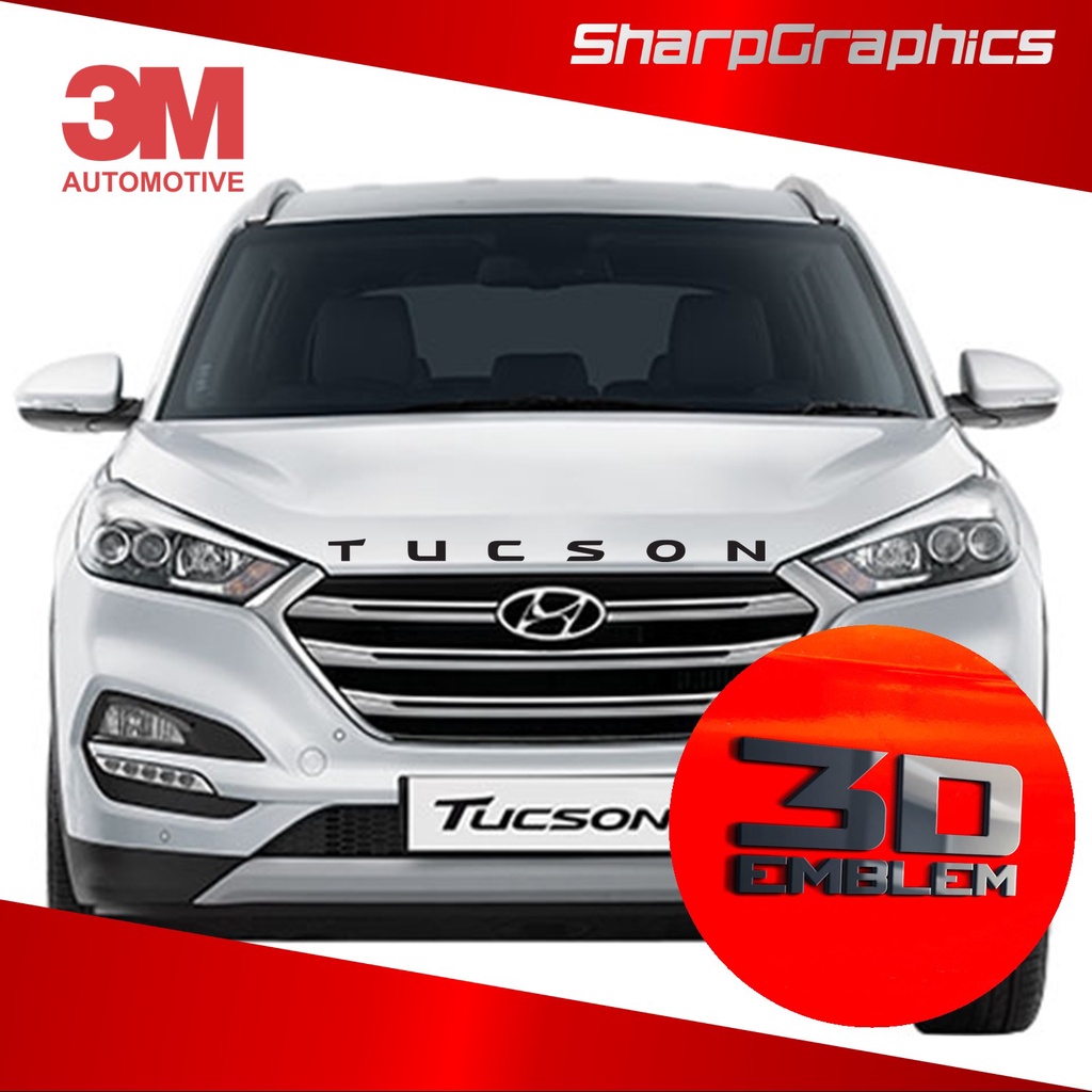 Hyundai Tucson Matte Glossy 3D Hood Emblem Set | Shopee Philippines
