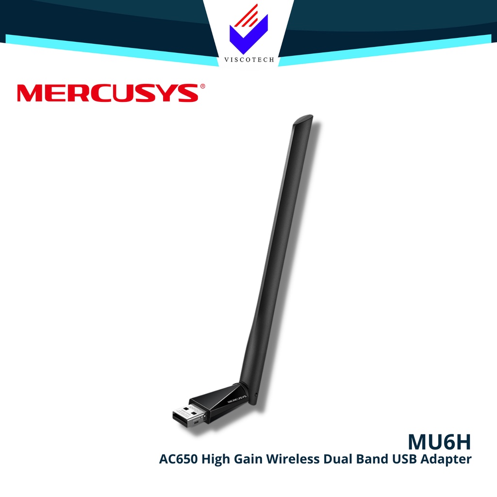 Mercusys MU6H Ac650 High Gain Wireless Dual Band USB Adapter | Shopee ...